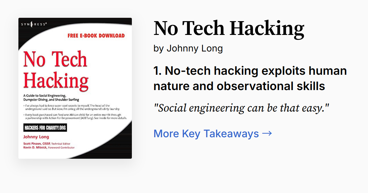 No Tech Hacking | Summary, Audio, Quotes, FAQ