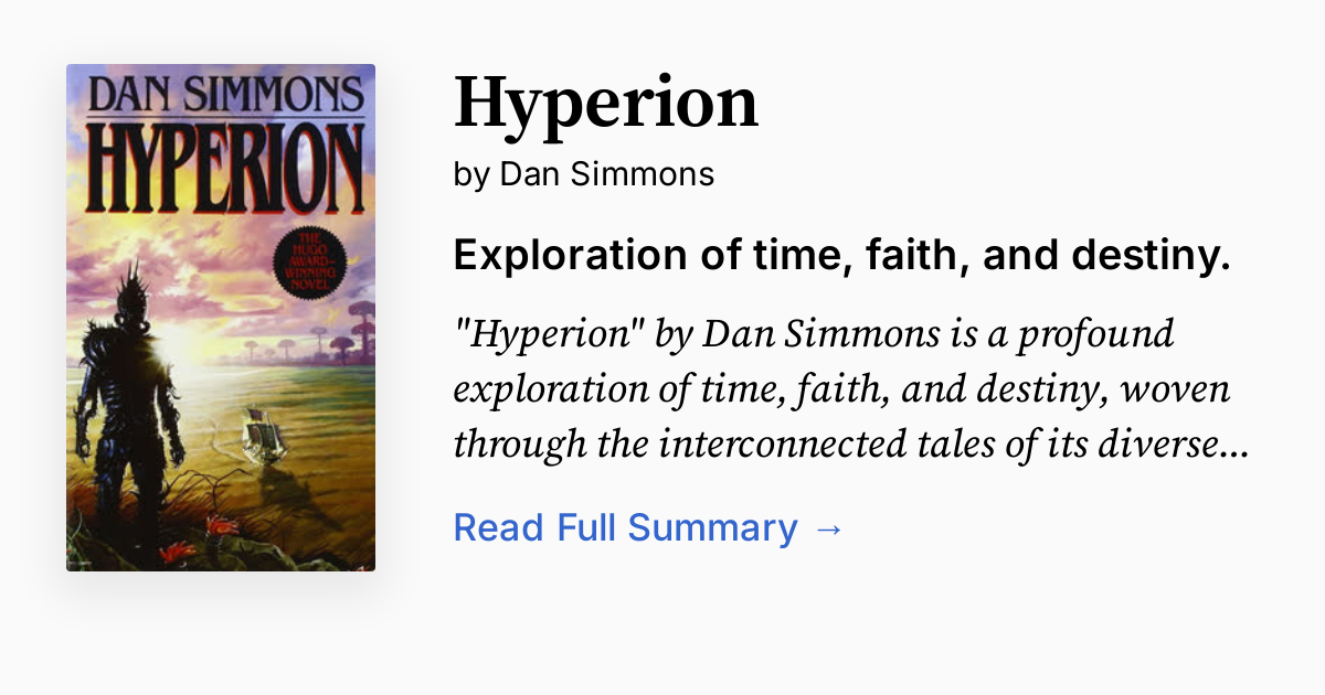 Hyperion by Dan Simmons | Summary, Analysis, FAQ