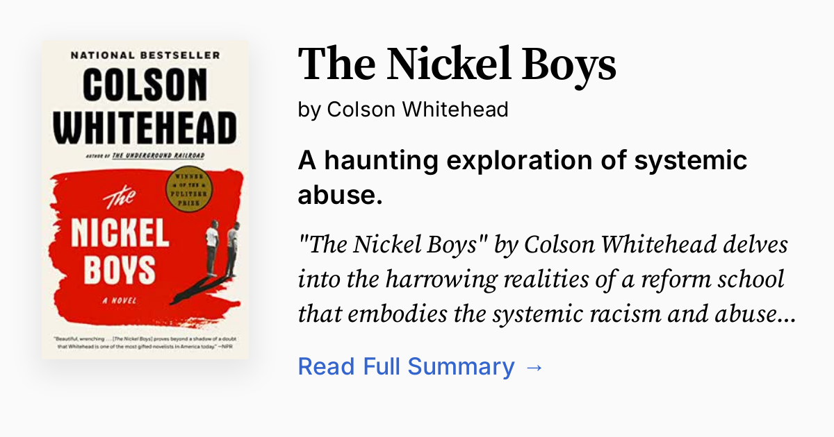 The Nickel Boys | Summary, Audio, Analysis, FAQ