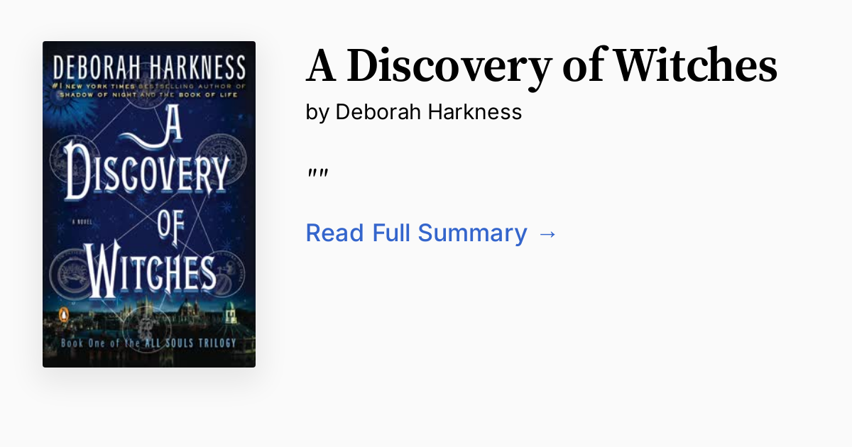 A Discovery of Witches | Summary, Analysis, FAQ