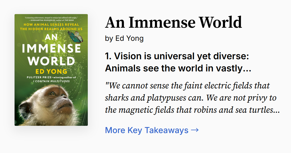 An Immense World | Summary, Quotes, FAQ, Audio