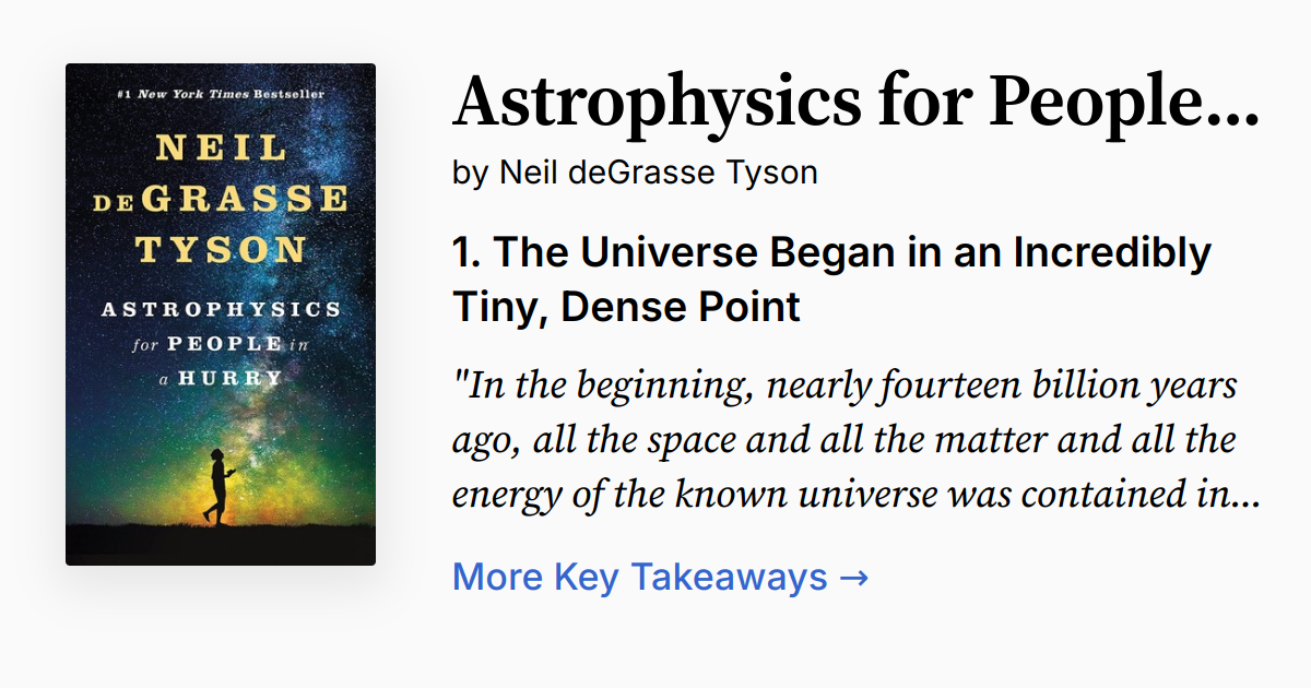 Astrophysics for People in a Hurry | Summary, Quotes, FAQ, Audio