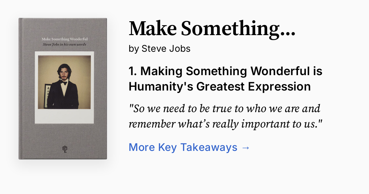 Make Something Wonderful | Summary, Audio, Quotes, FAQ