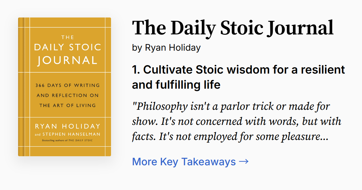 The Daily Stoic Journal | Resumen, Audio, Quotes, FAQ