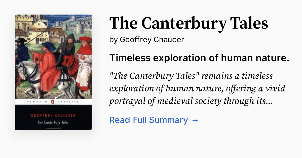 The Canterbury Tales | Summary, Analysis, FAQ