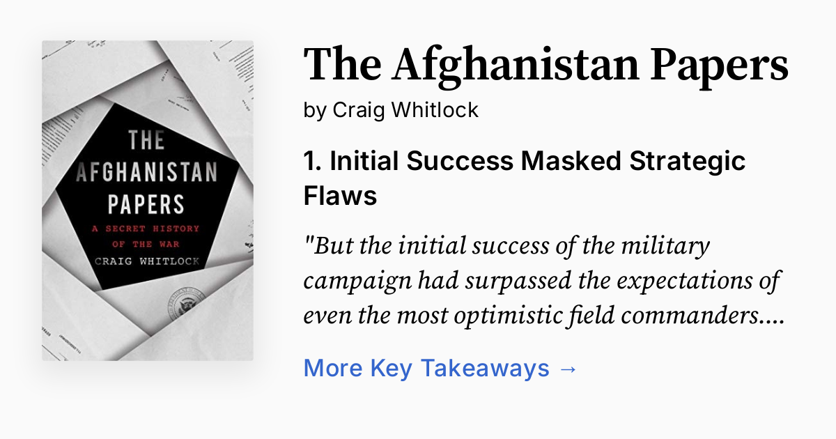 The Afghanistan Papers | Summary, Audio, Quotes