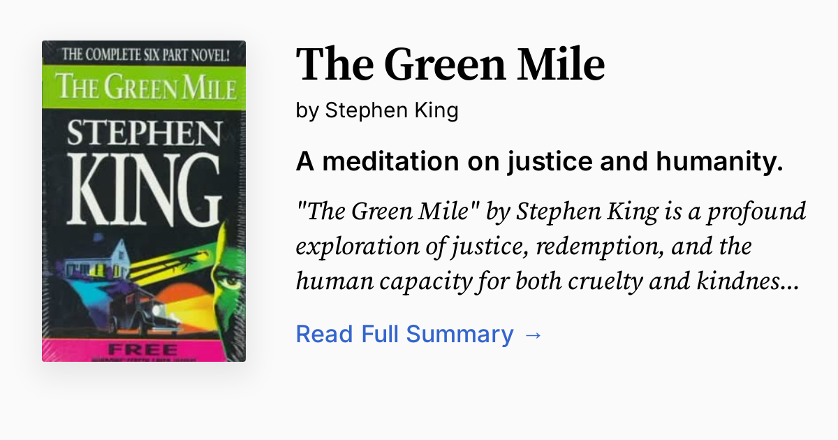 The Green Mile by Stephen King | Summary, Analysis, FAQ