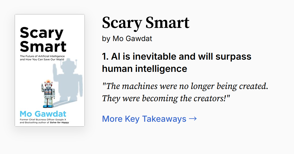 Scary Smart by Mo Gawdat | Summary, Quotes, FAQ, Audio