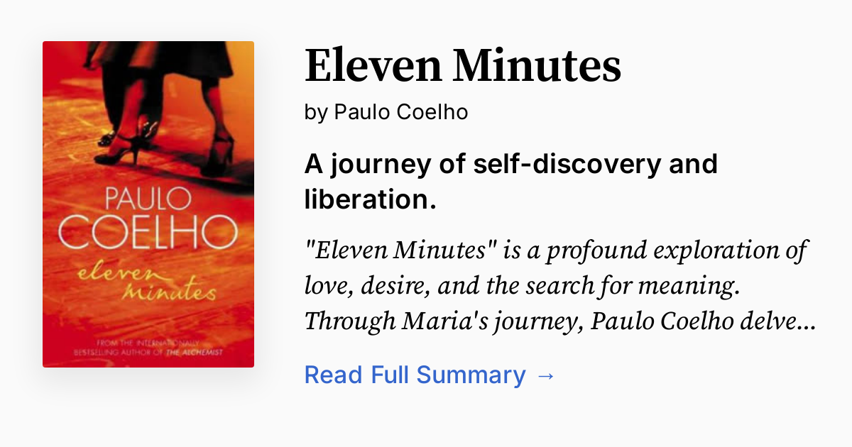 Eleven Minutes by Paulo Coelho | Summary, Audio, Analysis, FAQ