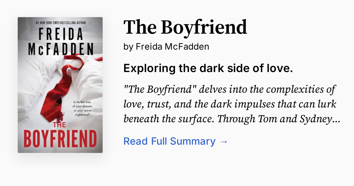 The Boyfriend by Freida McFadden | Summary, Analysis, FAQ