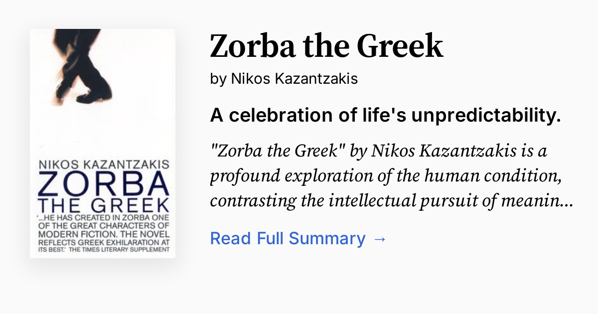 Zorba the Greek | Summary, Analysis, FAQ