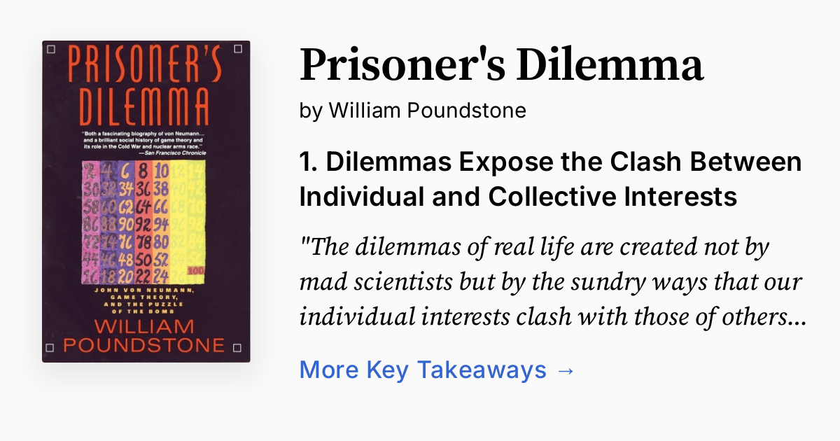 Prisoner's Dilemma | Summary, Quotes, FAQ, Audio