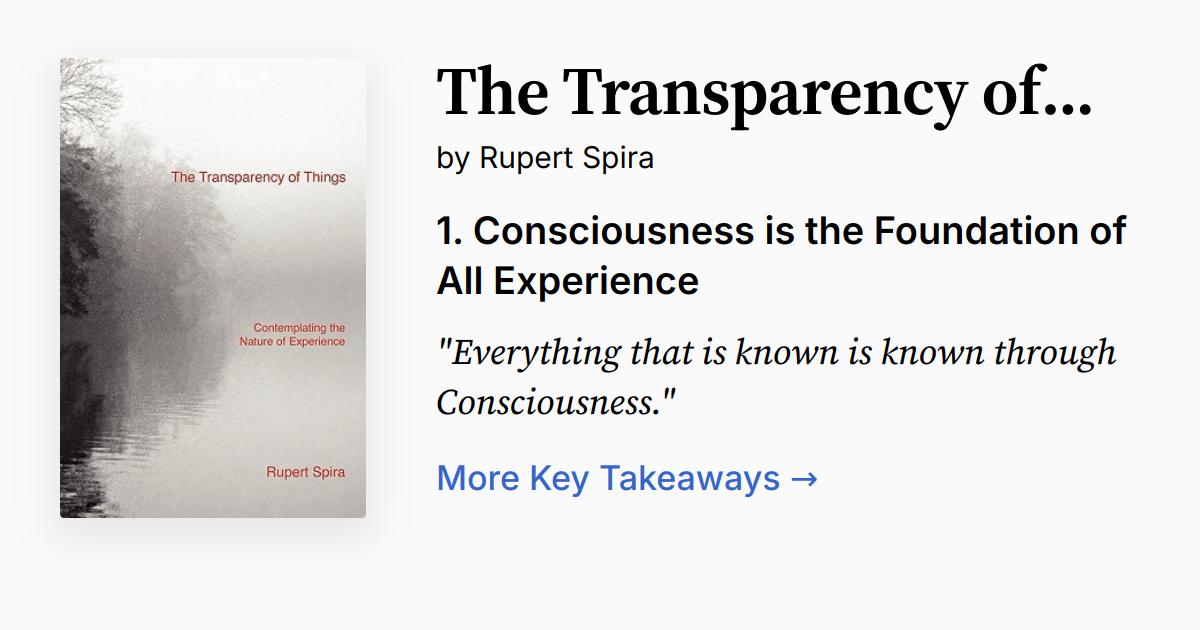 The Transparency of Things | Summary, Audio, Quotes, FAQ