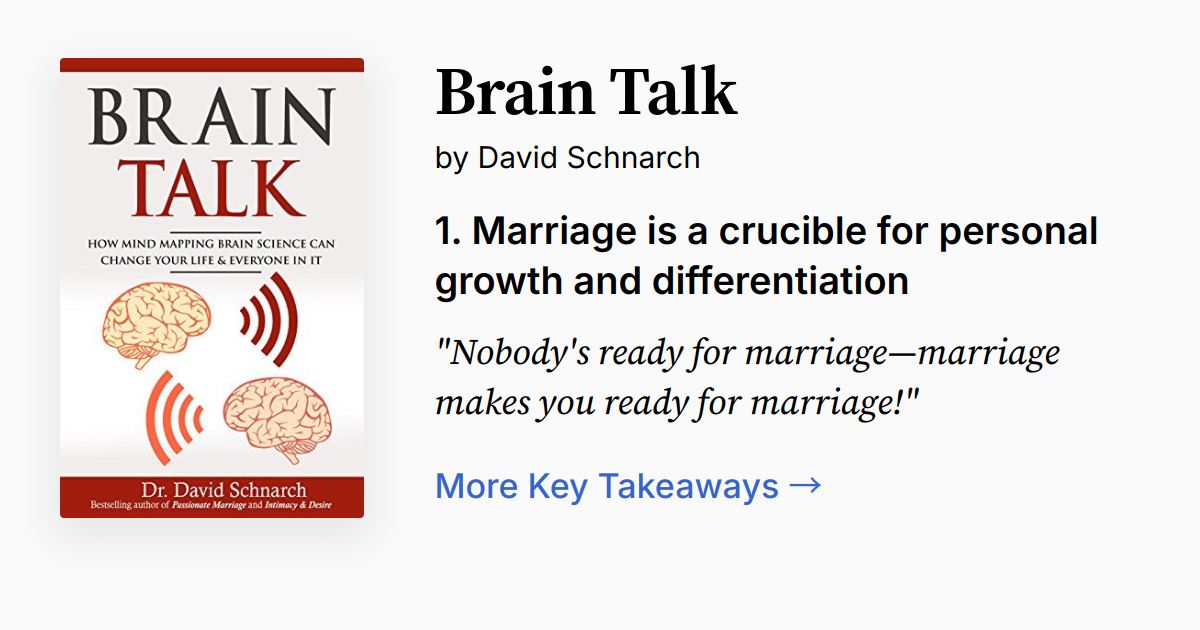 Brain Talk by David Schnarch | Summary, Audio, Quotes, FAQ