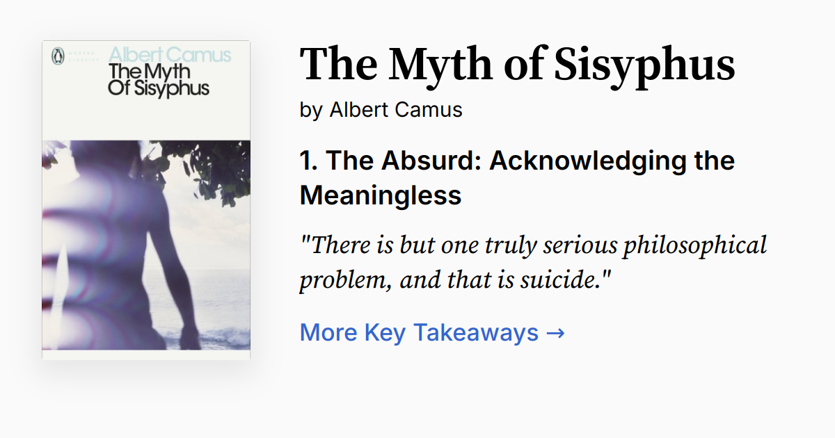 The Myth of Sisyphus | Summary, Quotes, FAQ, Audio