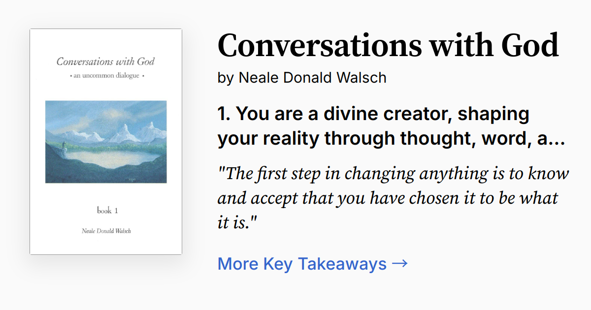 Conversations with God | Summary, Audio, Quotes, FAQ