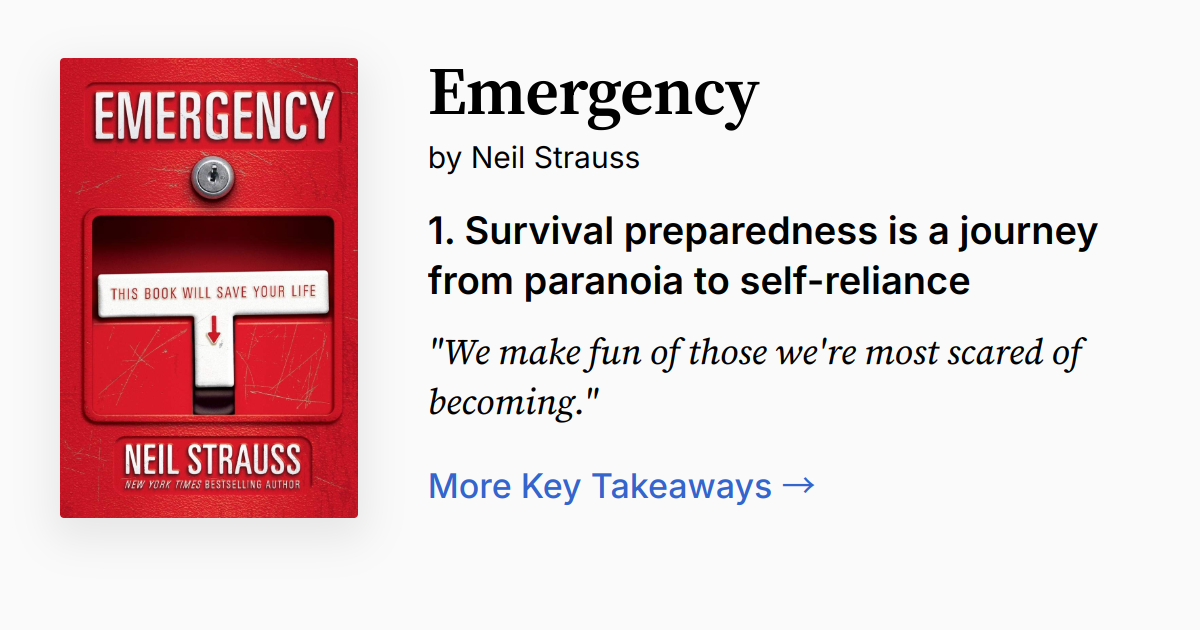 Emergency by Neil Strauss | Summary, Audio, Quotes, FAQ