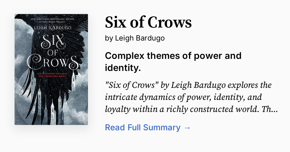Six of Crows by Leigh Bardugo | Summary, Analysis, FAQ