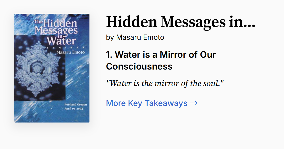 Love Thyself by Masaru Emoto | Summary, Audio, Quotes, FAQ