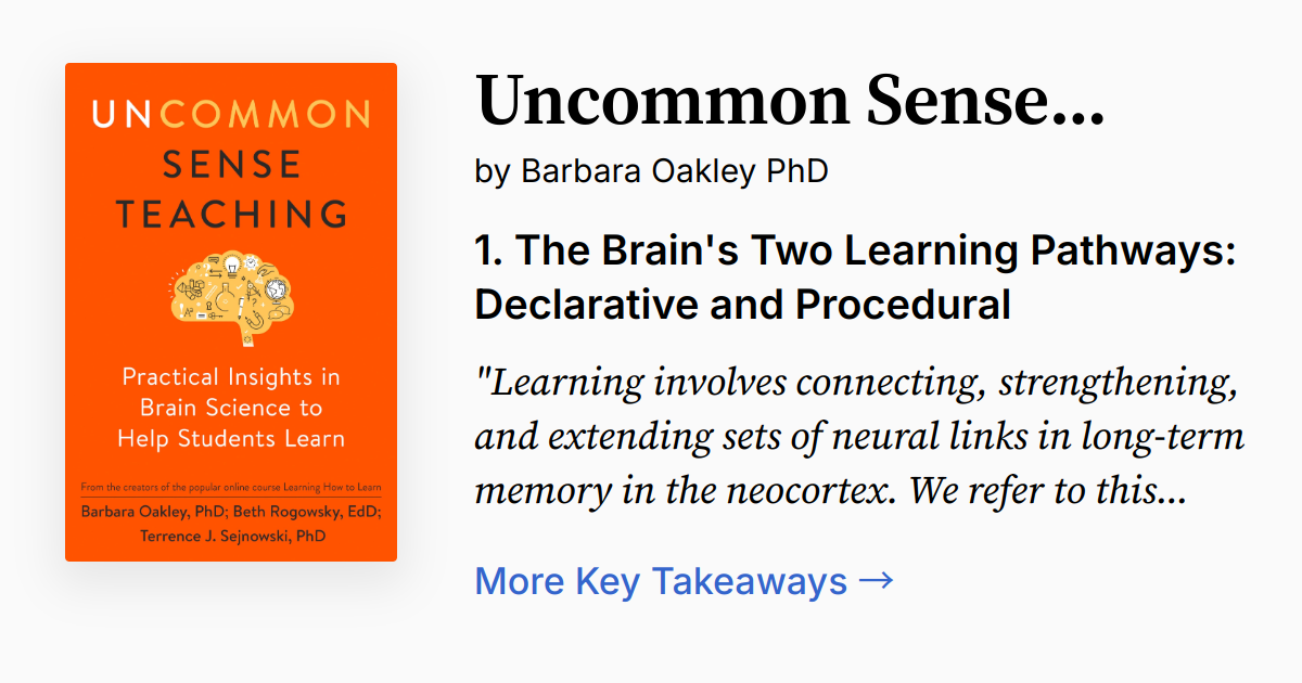 Uncommon Sense Teaching | Summary, Quotes, FAQ, Audio