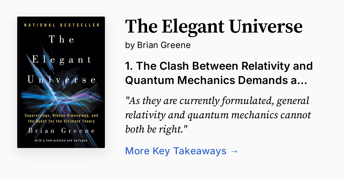 The Elegant Universe | Resumen, Quotes, FAQ, Audio