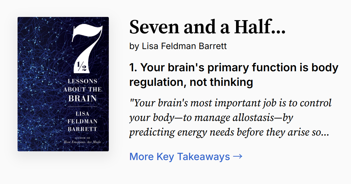 Seven And A Half Lessons About The Brain | Summary, Audio, Quotes, FAQ