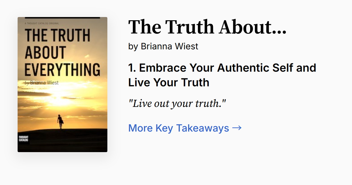 The Truth About Everything | Summary, Audio, Quotes, FAQ