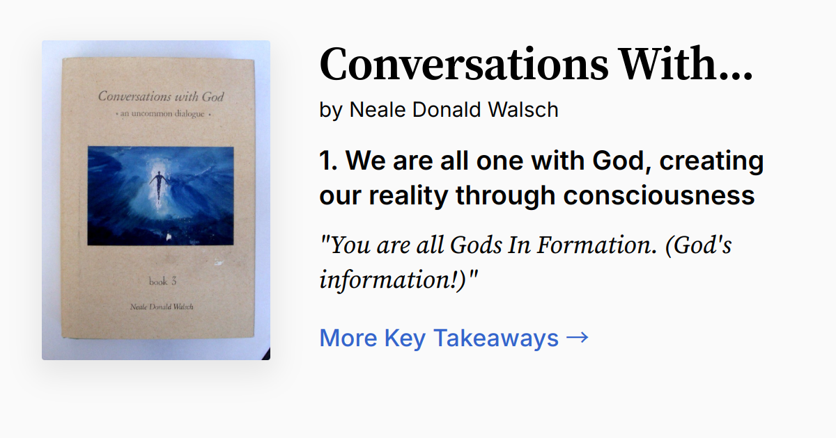 Conversations With God | Summary, Audio, Quotes, FAQ