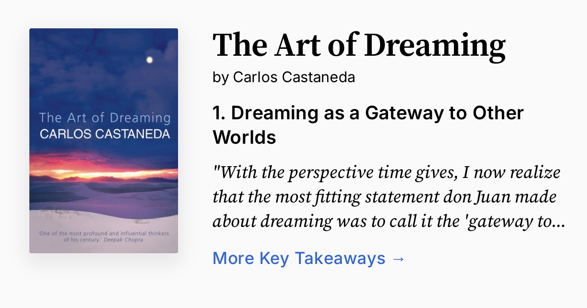 The Art of Dreaming | Summary, Audio, Quotes, FAQ
