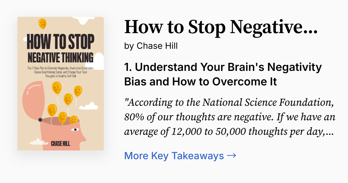 How to Stop Negative Thinking | Summary, Audio, Quotes