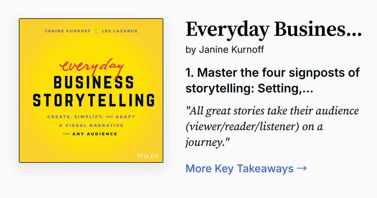 Everyday Business Storytelling | Summary, Audio, Quotes, FAQ