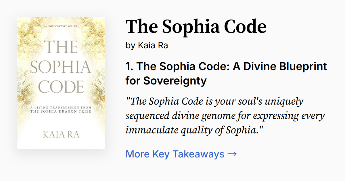 The Sophia Code | Summary, Quotes, FAQ, Audio