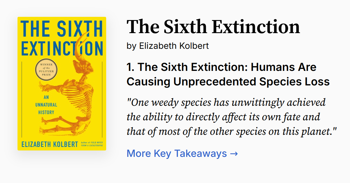 The Sixth Extinction | Summary, Audio, Quotes, FAQ