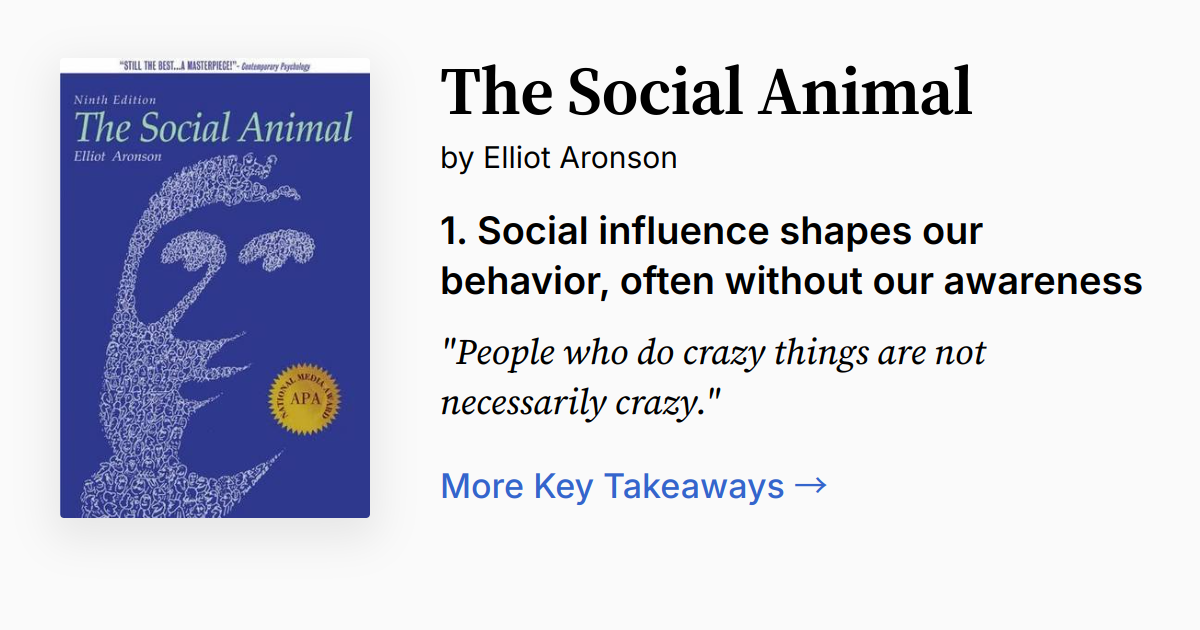 The Social Animal | Summary, Audio, Quotes, FAQ