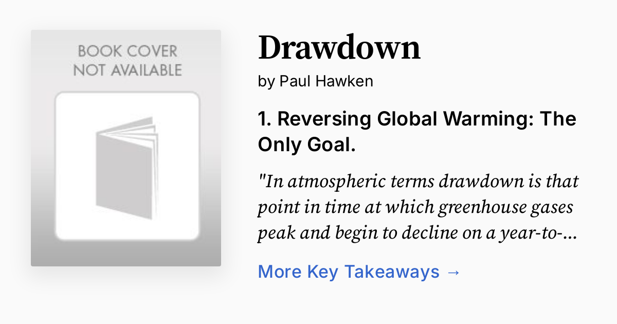 Drawdown by Paul Hawken | Summary, Quotes, Audio