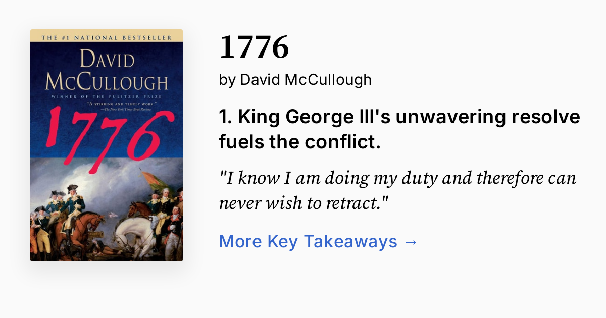 1776 by David McCullough | Summary, Quotes, FAQ, Audio