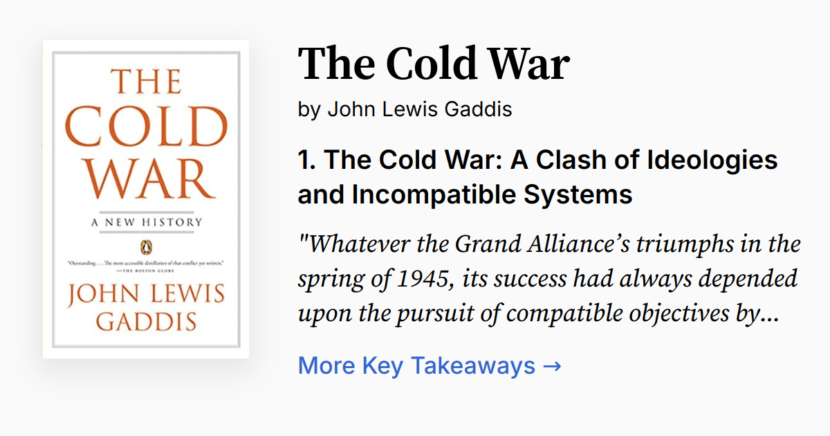 The Cold War by John Lewis Gaddis | Summary, Quotes, FAQ, Audio