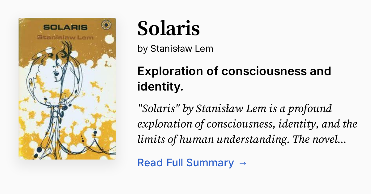 Solaris by Stanisław Lem | Summary, Audio, Analysis, FAQ
