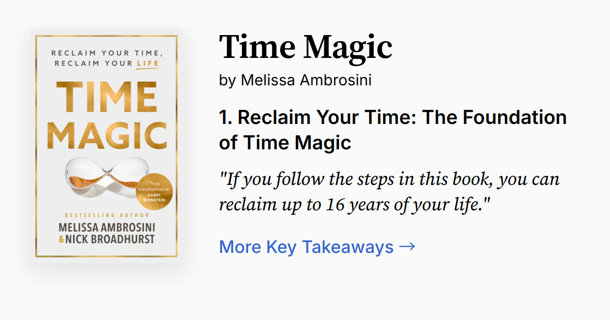 Time Magic by Melissa Ambrosini | Summary, Audio, Quotes, FAQ