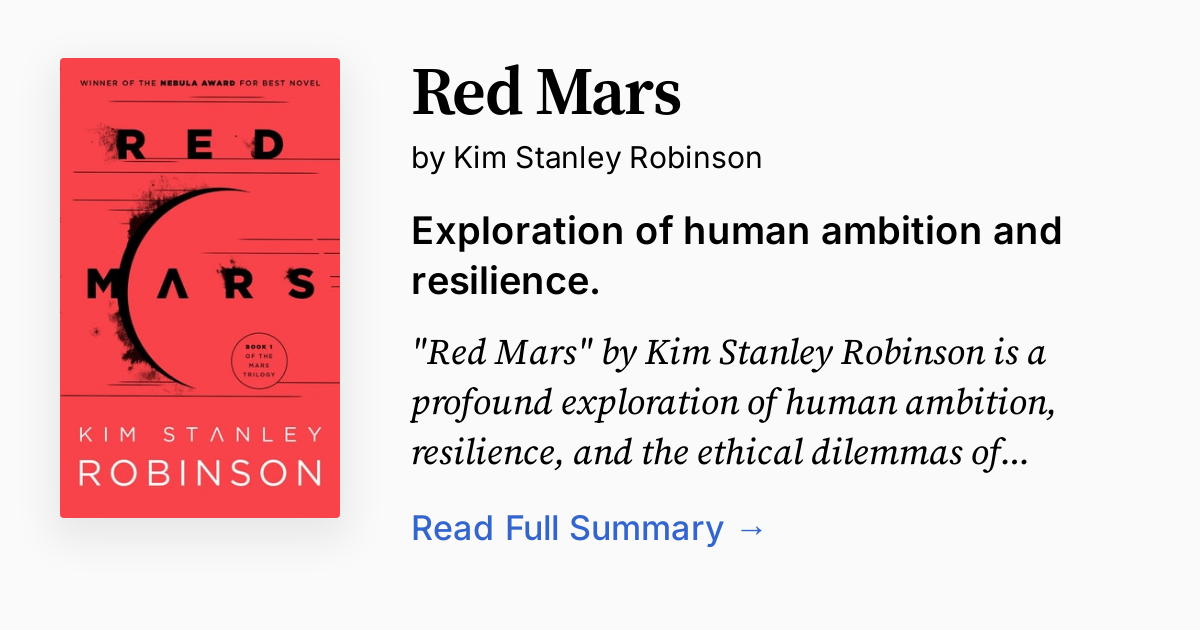 Red Mars by Kim Stanley Robinson | Summary, Audio, Analysis, FAQ