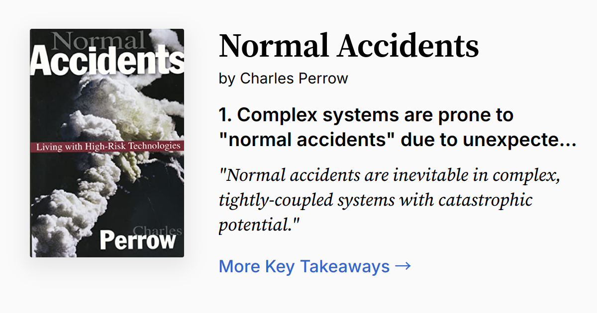 Normal Accidents | Summary, Audio, Quotes, FAQ