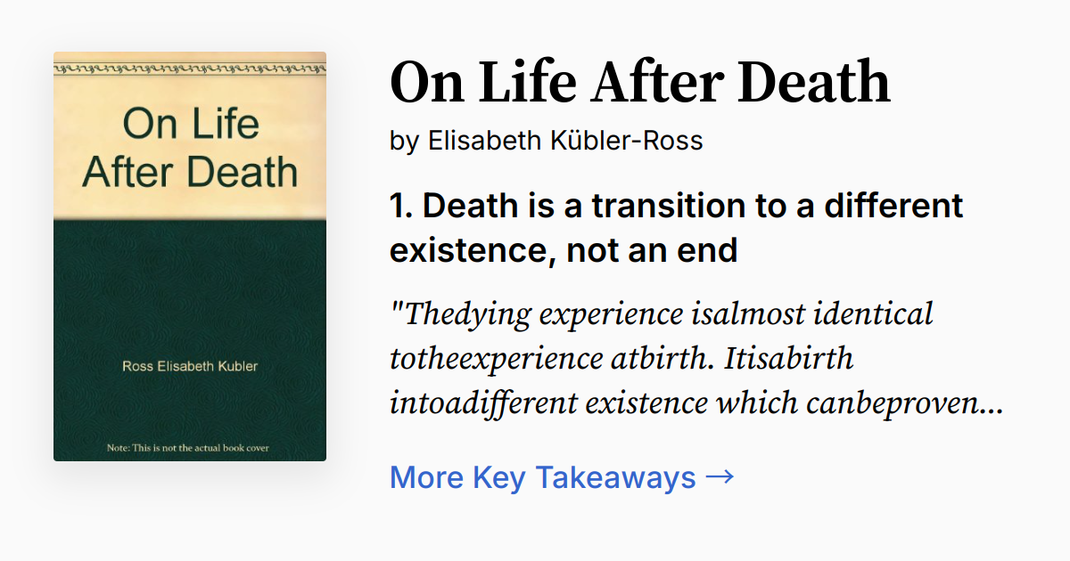 On Life after Death | Summary, Audio, Quotes