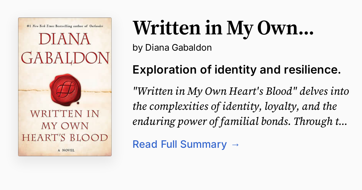 Written in My Own Heart's Blood | Summary, Audio, Analysis, FAQ