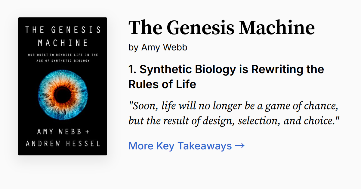The Genesis Machine | Summary, Quotes, FAQ, Audio
