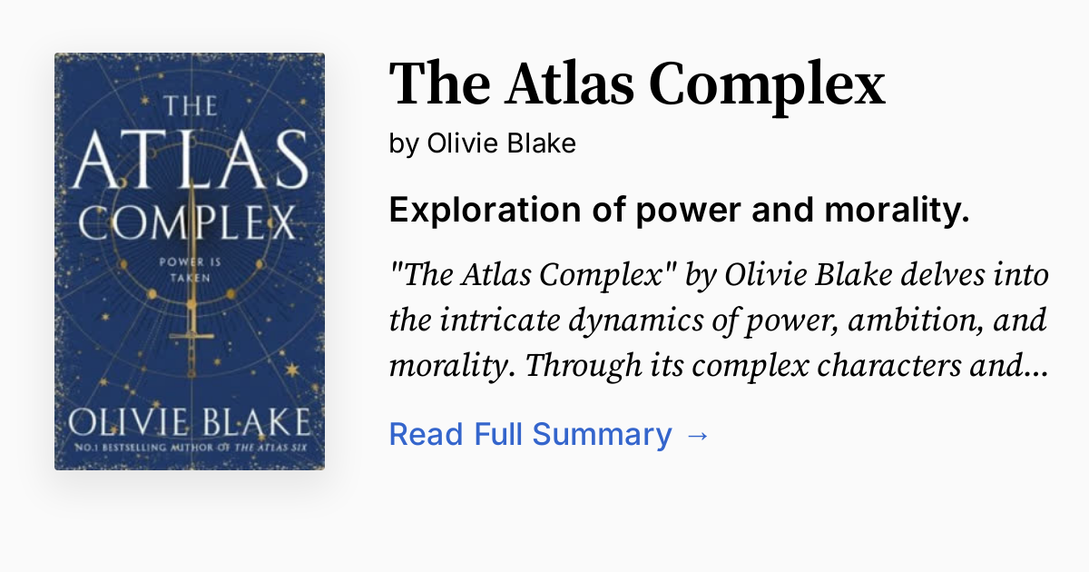 The Atlas Complex | Summary, Analysis, FAQ