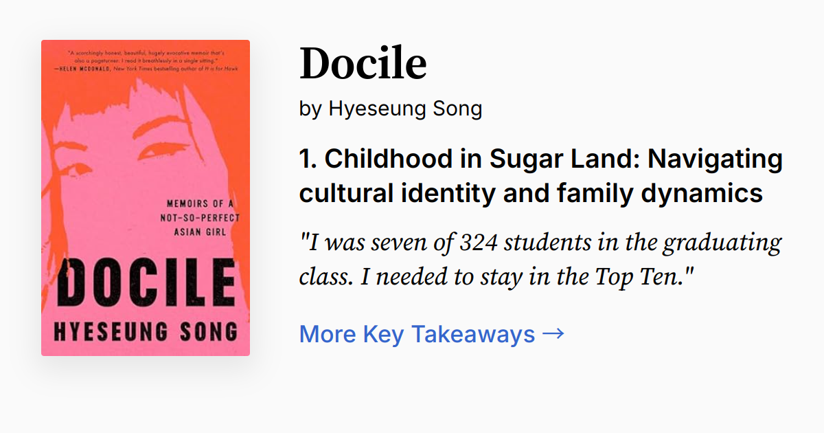 Docile by Hyeseung Song | Summary, Quotes, FAQ, Audio