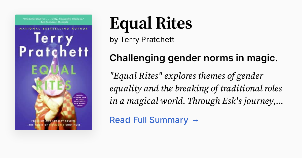 Equal Rites by Terry Pratchett | Summary, Audio, Analysis, FAQ