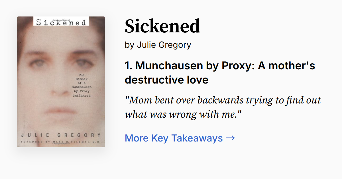 Sickened by Julie Gregory | Summary, Audio, Quotes, FAQ