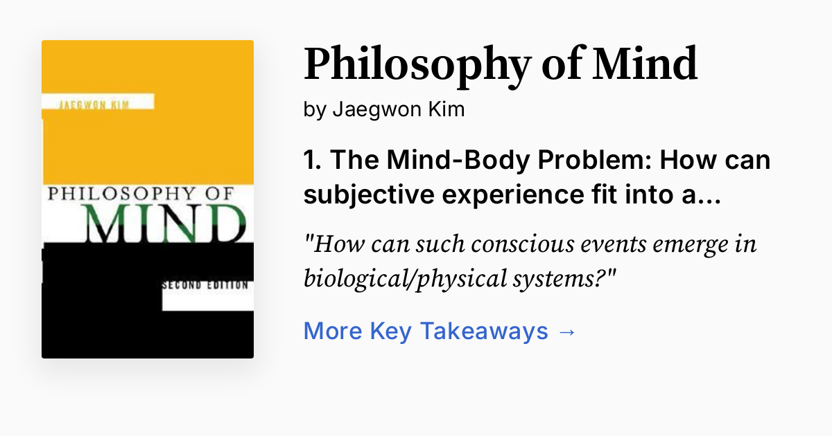 Philosophy of Mind | Summary, Quotes, Audio