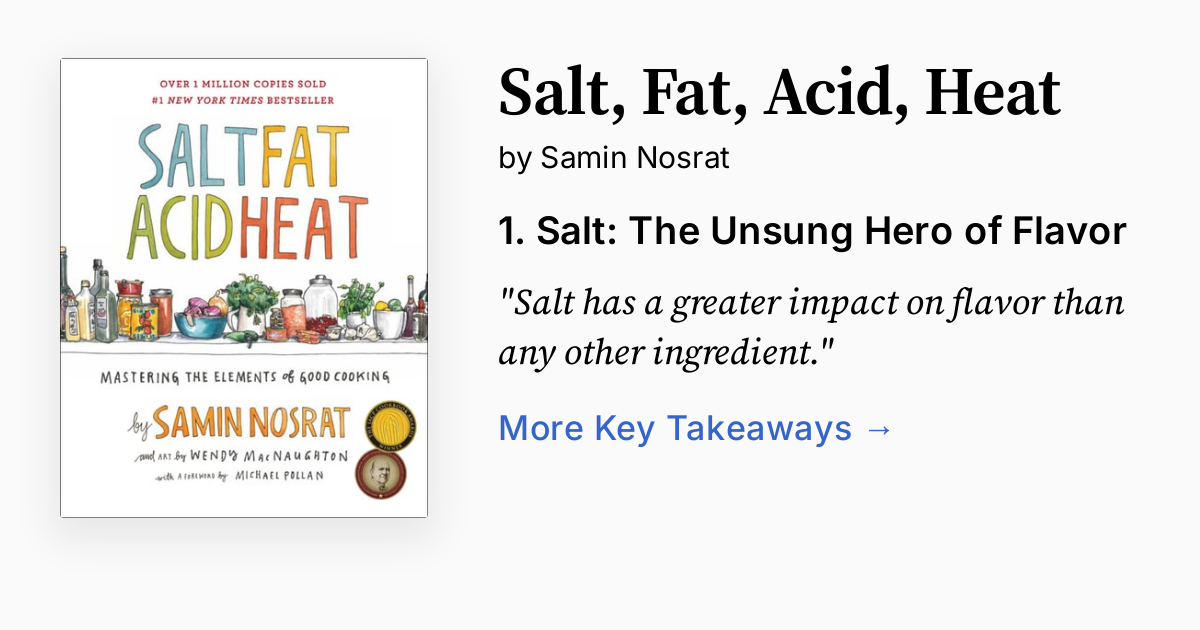 Salt, Fat, Acid, Heat | Summary, Audio, Quotes, FAQ